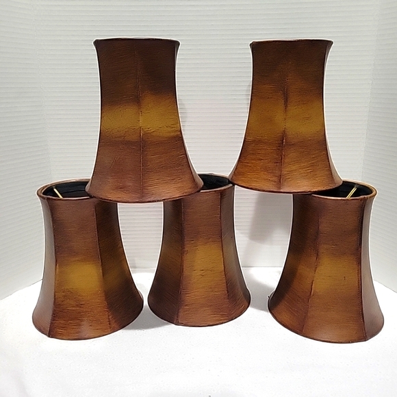 unbranded | Other | Faux Leather Brown 7 2 Clip On Bell Shape Lamp ...